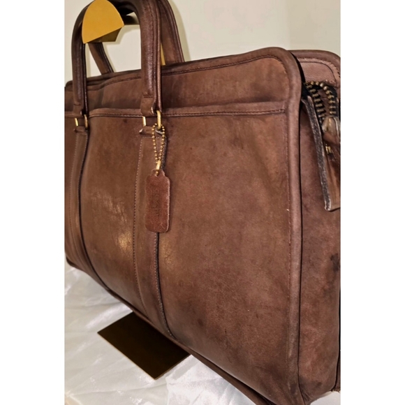 Coach | Bags | Coach Vintage Rare Embassy Thin Toffee Leather Satchel ...